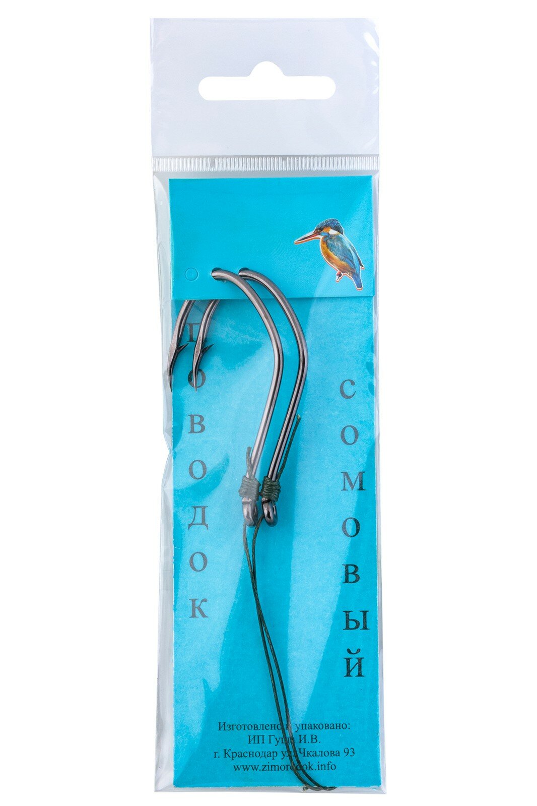 Зимородок сомовый поводок кевлар 100 кг, №10/0, 45 см, упак. 2 шт, для сомовой ловли