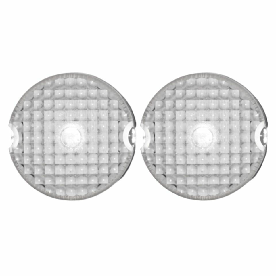 Рассеиватель поворота мотоцикла Урал Иж Восход узор клетка белый комплект 2шт