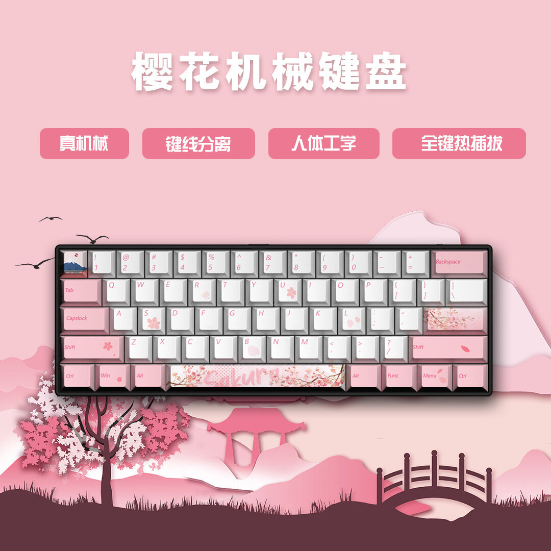 Клавиатура, 61 клавиша, проводная, с возможностью горячей замены