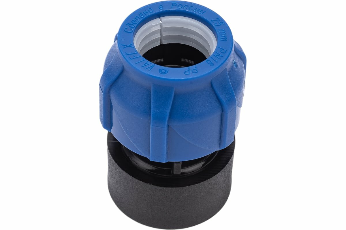 VALFEX компрессионная соединительная муфта ПНД с внутренней резьбой 25x1' для трубопроводов