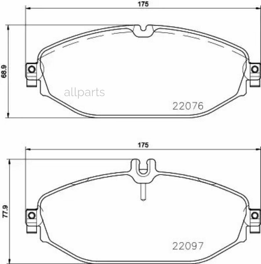 BREMBO P 50 124 Колодки передние MB C-205 13-> / CLS-257 18-> / E-213/238 16-> BREMBO P 50 124