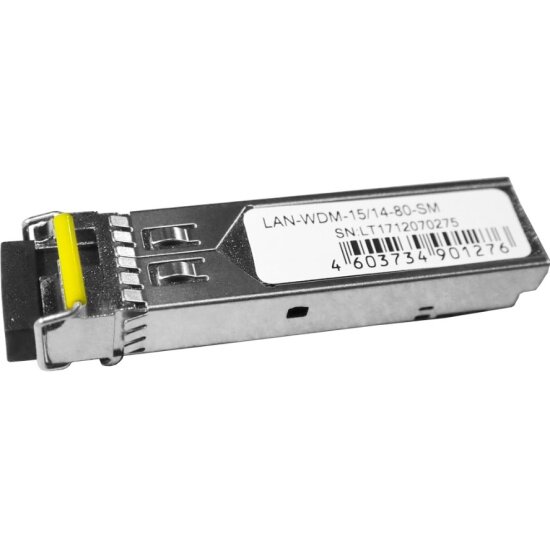 Трансивер Модуль Lanmaster SFP WDM 1.25G, 1550nm / 1490nm, 80 km, LC, DDM, Cisco (LAN-WDM-15/14-80-SM)