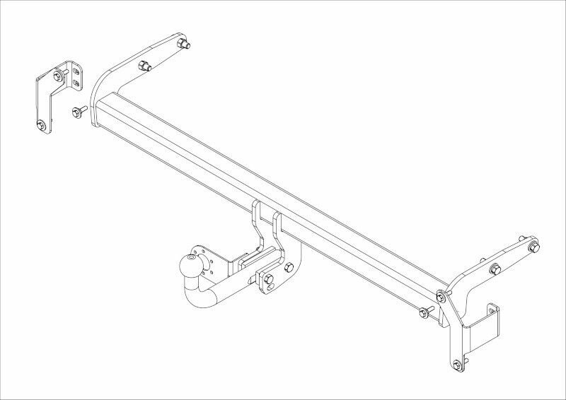 Фаркоп на KIA SPORTAGE IV рест. (2018-) (без электрики, паспорт/сертификат в комплекте) Автос. KI 34