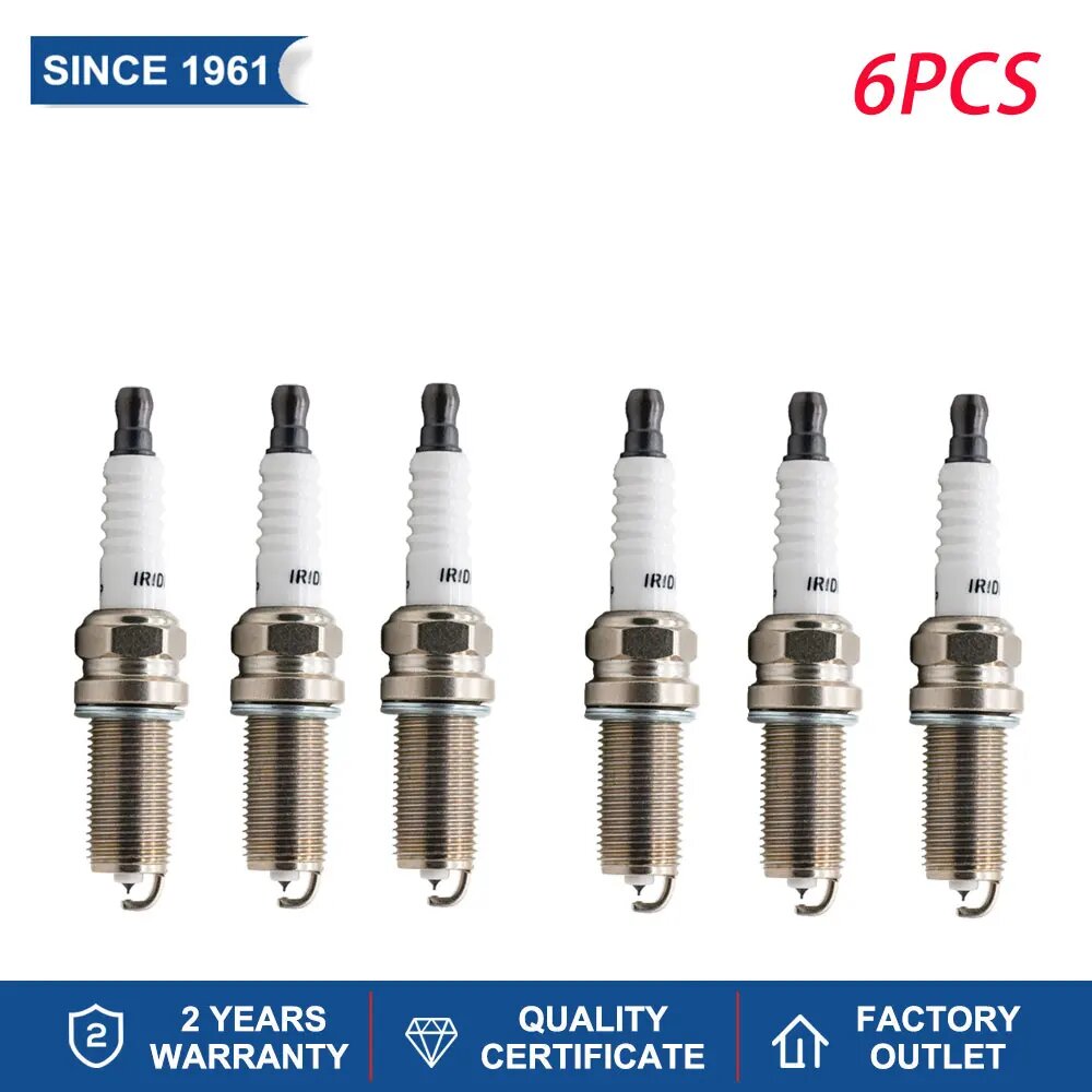 2-8PCS Иридиевые платиновые свечи зажигания факела KH6RTIP Замена для свечей 3588/ILFR6A LFR6D 0241240631 0242240619 F6MPP332 FR6MPP332 6 pieces with box