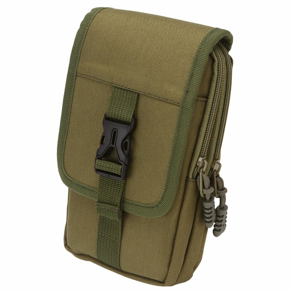 (1 шт.) Наружная 7-дюймовая поясная сумка для мобильного телефона-зеленый