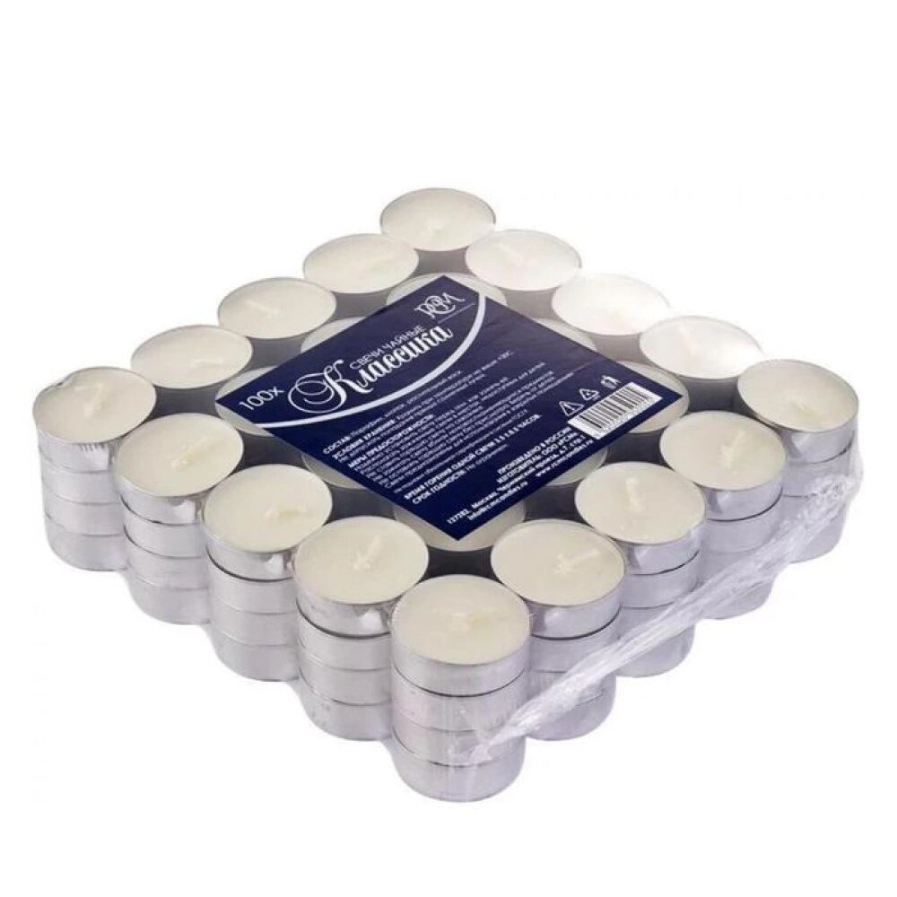 Свечи чайные "Классика" Русская Свечная Мануфактура, 4 часа горения, 10 шт