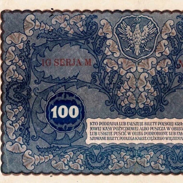 100 марок 1919 Польская республика, сувенирная копия, банкноты и купюры редкие коллекционные