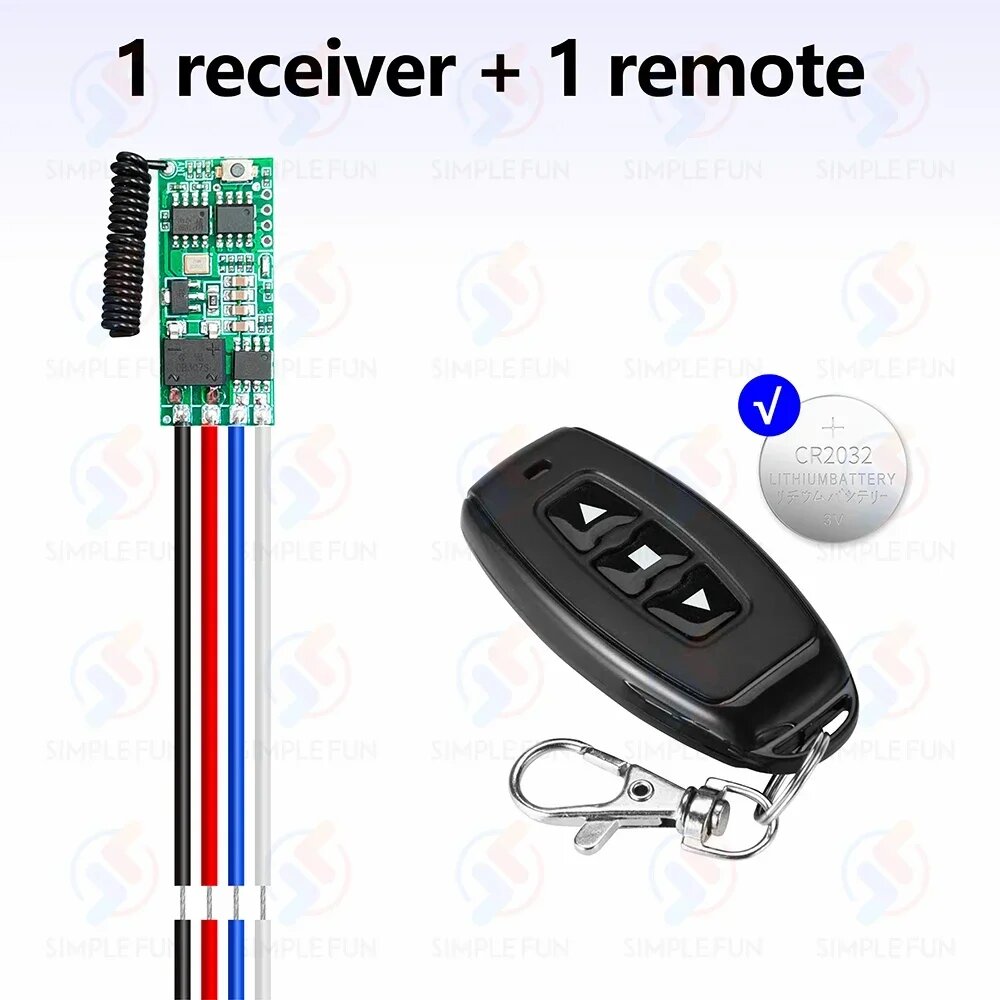 Радиочастотный переключатель SimpleFun 433 МГц, 1 Receiver + 1 Remote