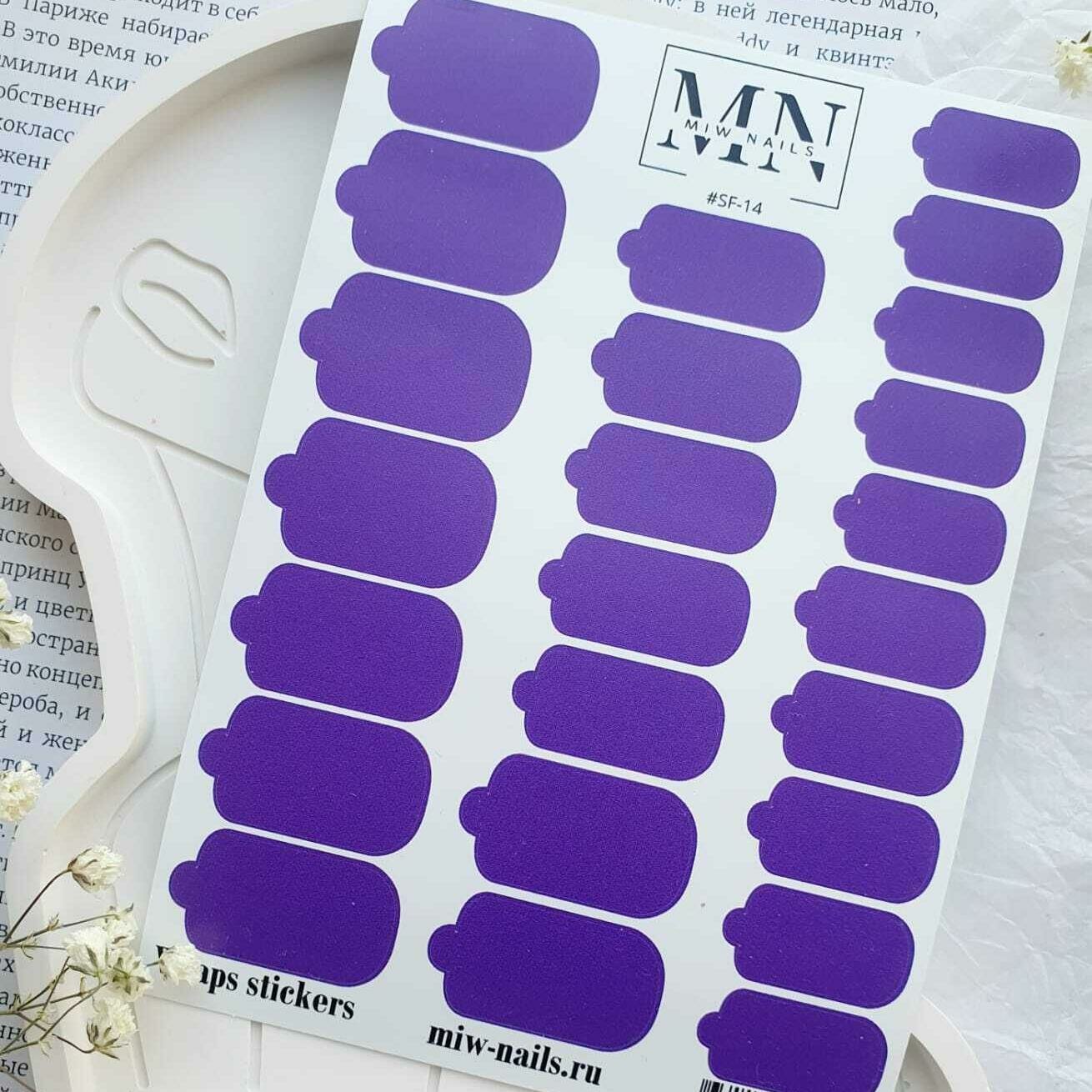 Пленки для дизайна ногтей Miw Nails Wraps stickers SF-14