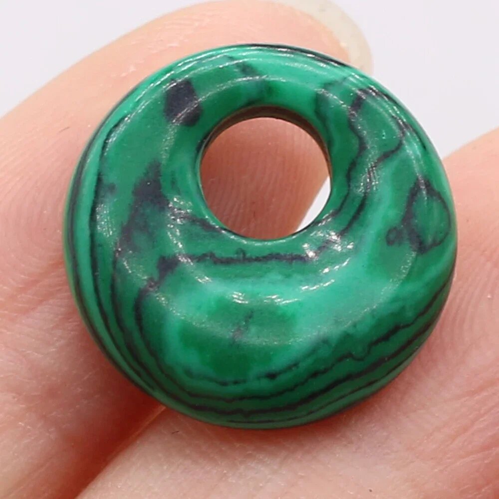 Бусины из натурального камня 18 мм Изумрудный, malachite