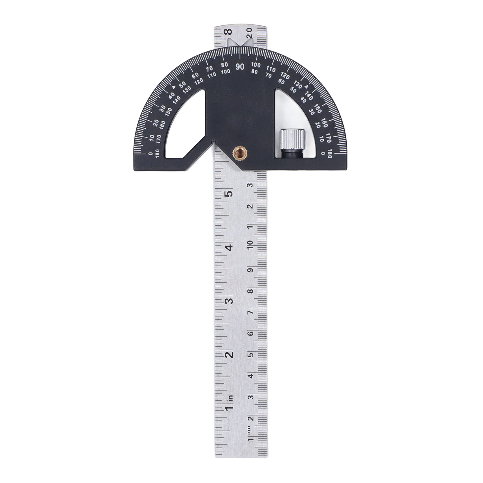 Угловой транспортир, столярная линейка для измерения кромок и разметки в деревообработке, 8 дюймов.