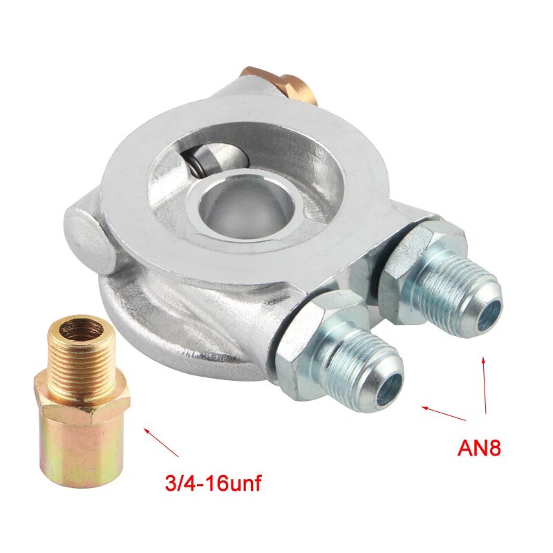Алюминиевый Масляный охладитель AN8 AN10, сэндвич-пластина, Адаптер фильтра турбо-термостата, адаптер отправителя масла AN8 3-4X16UNF