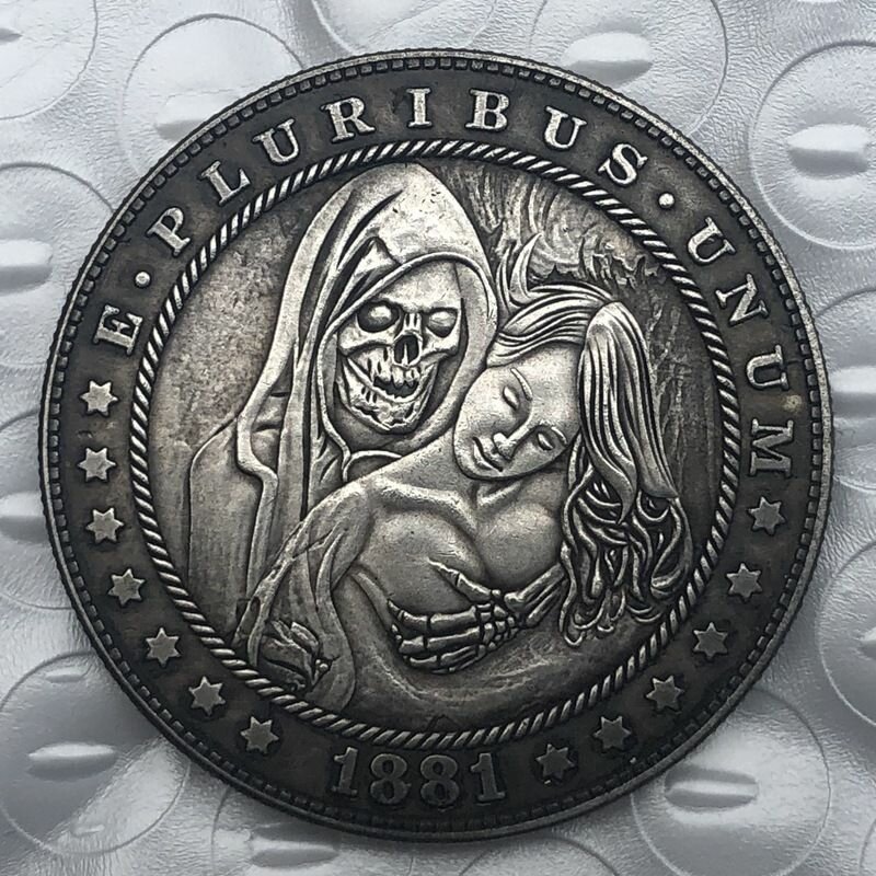Zara Коллекция старинных монет, скелеты и красивые блуждающие монеты, медаль Моргана.