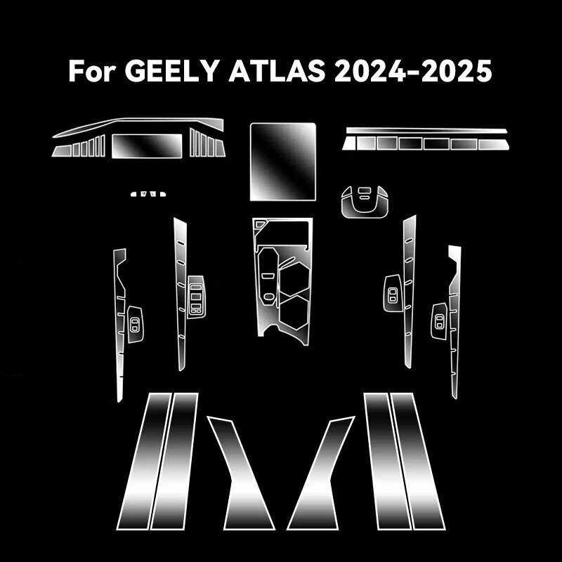 Для GEELY ATLAS 2024 2025 пленка против царапин, центральная консоль автомобиля, медиа-приборная панель, навигация, внутренняя защитная пленка из ТПУ A-ALL, LHD