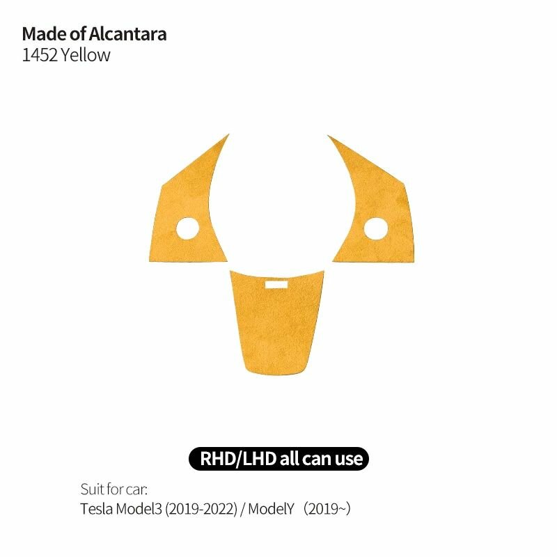 Накладки на руль из алькантары, наклейка, декор, аксессуары для интерьера автомобиля, Tesla Y Model 3 19-22.