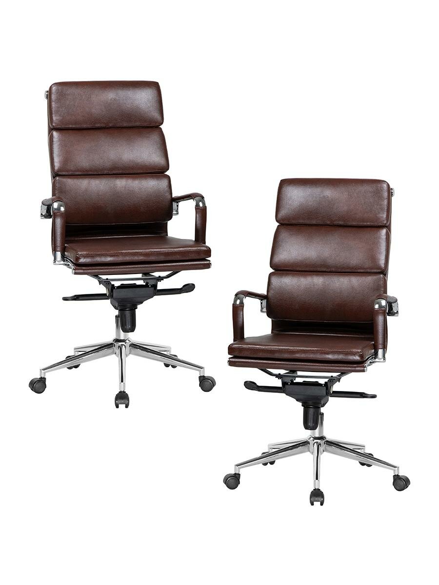 Кресло руководителя DOBRIN Набор 2 шт Офисное кресло для руководителей DOBRIN ARNOLD, коричневый арт. LMR-103F-N_CH-M_EL-brown