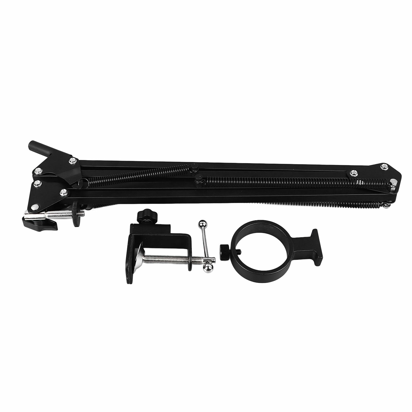 Монокулярный микроскоп с линзой 42 мм, регулируемым на 360 градусов кронштейном, гибкой подставкой, складным кронштейном и адаптером для камеры для промышленного использования