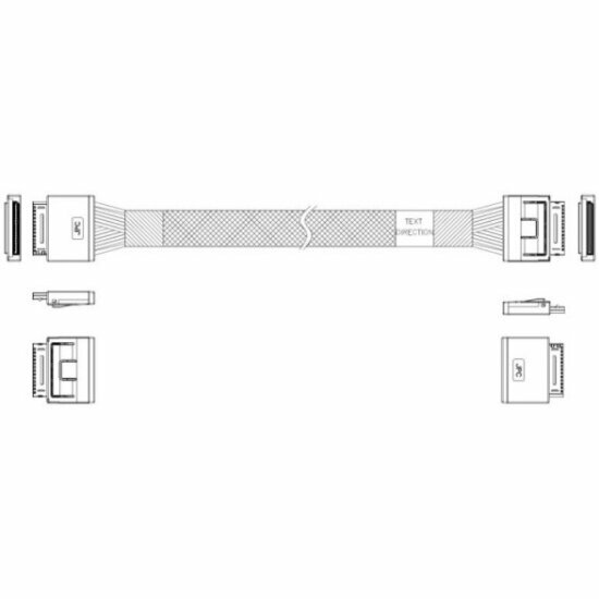 Кабель Jpc P5200DR01000-1 OCuLink x8 80P - OCuLink x8 80P 100см.