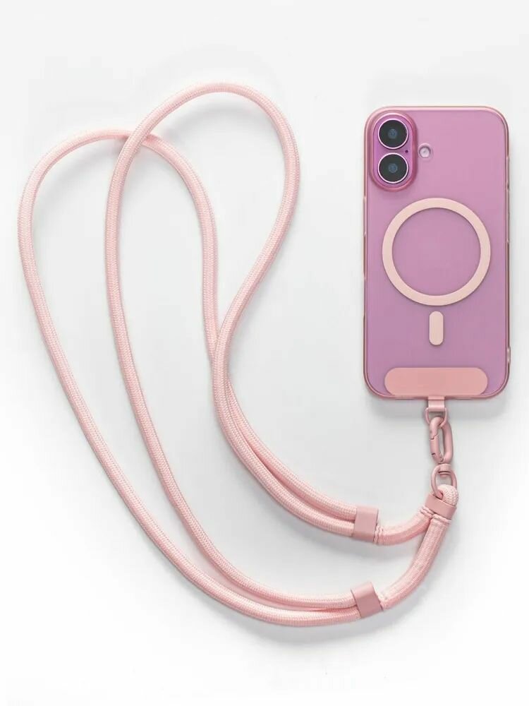 Шнурок для телефона на шею, Ремешок через плечо регулируемый по длине, Шнурок для пропуска, бейджа.