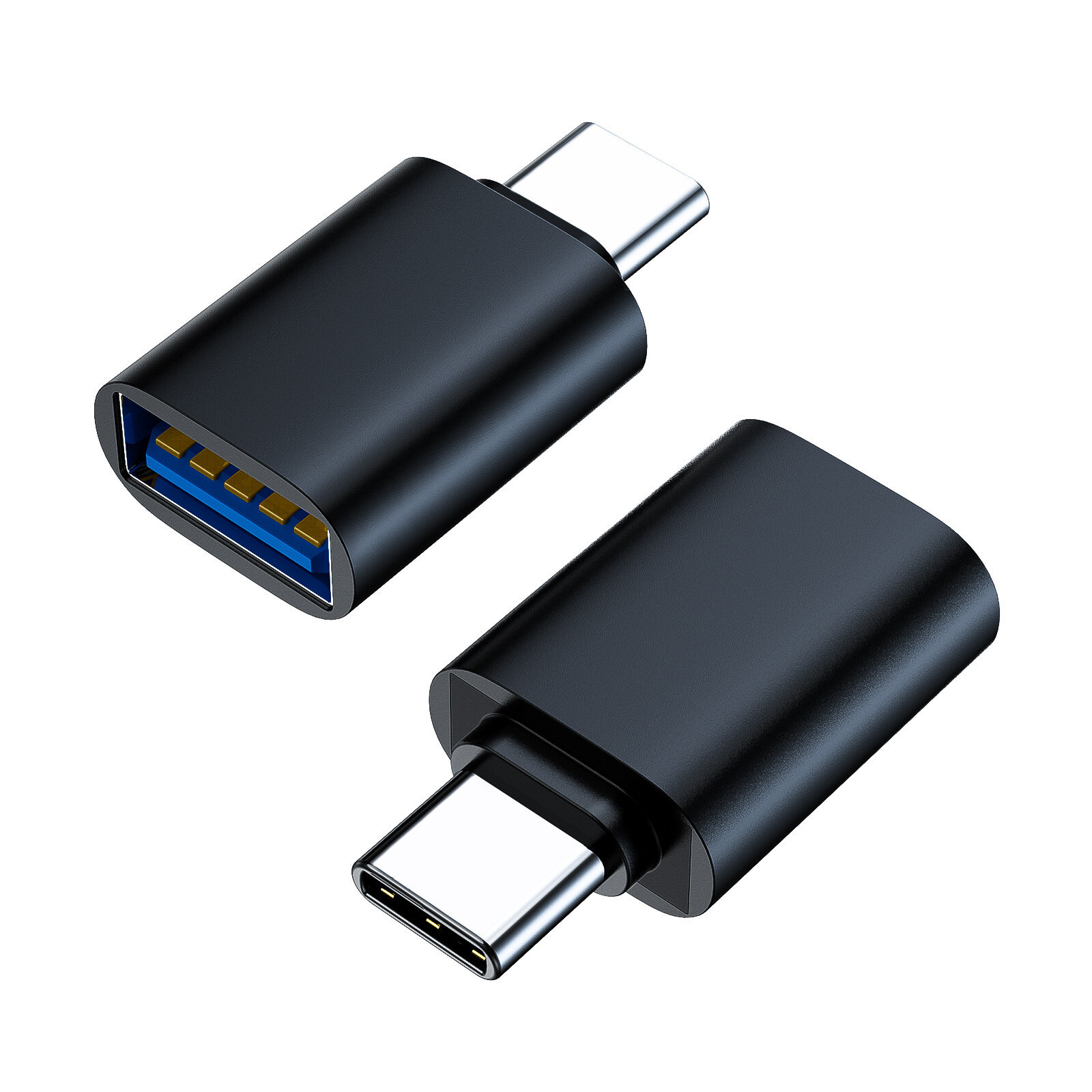 Подходит для OTG адаптер Apple адаптер typec к USB компьютер переключатель Typec вращается USB3.0 не блики черный