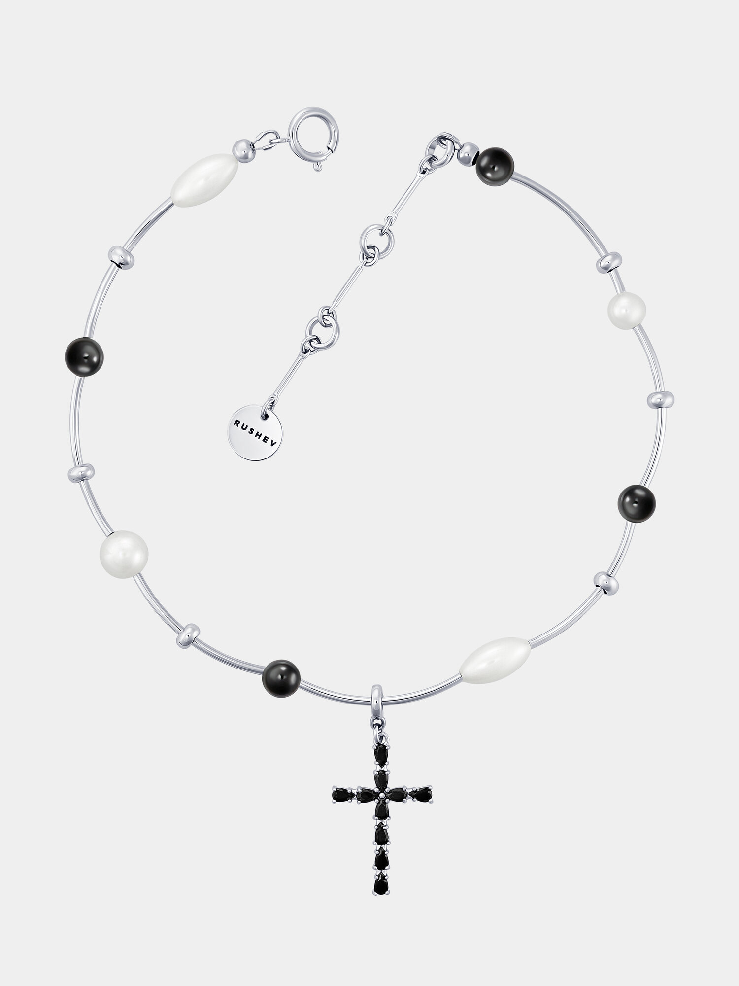 Колье, фианит, агат