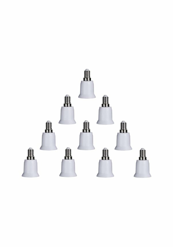 Адаптер переходник для лампочки резьбовый патрон E14 на E27, 10 штук