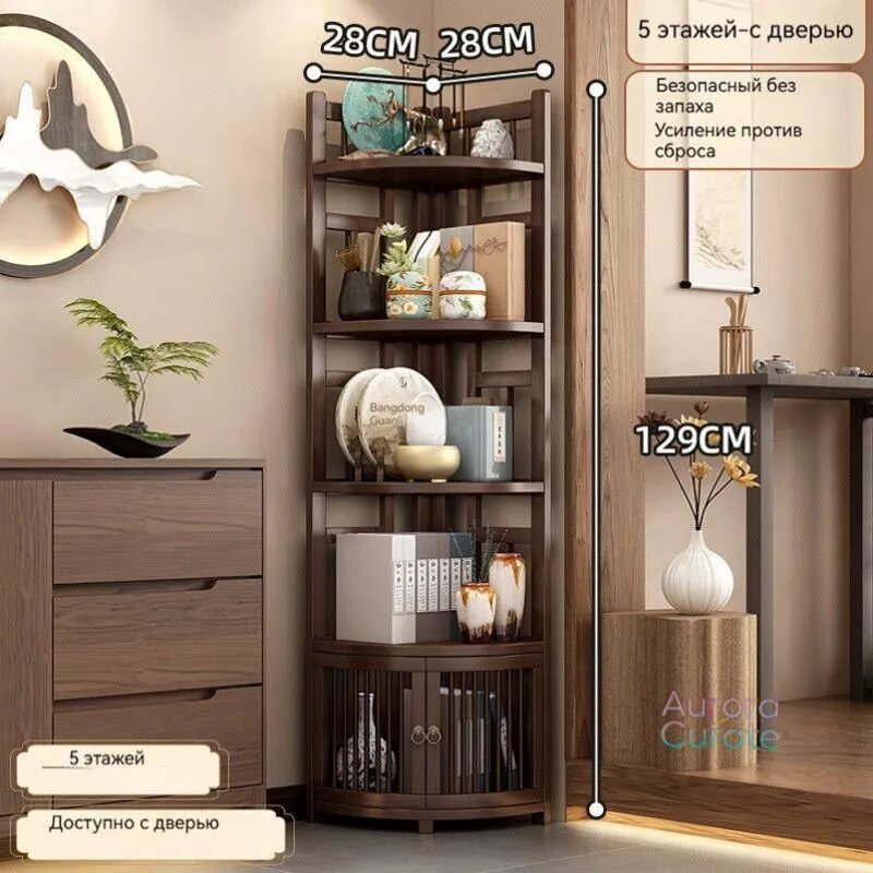 Этажерка, 1 секц, Бамбук, 28х28х129 см
