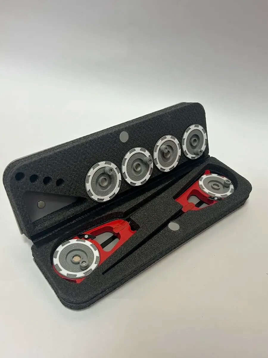 Набор зимних удочек Megatex «Ладья-7/2", 2 удочки, 4 запасные катушки, пенал