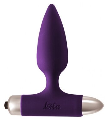 52518 Lola Spice It Up Glory, фиолетовая. Анальная пробка классической формы с шариком внутри и вибрацией