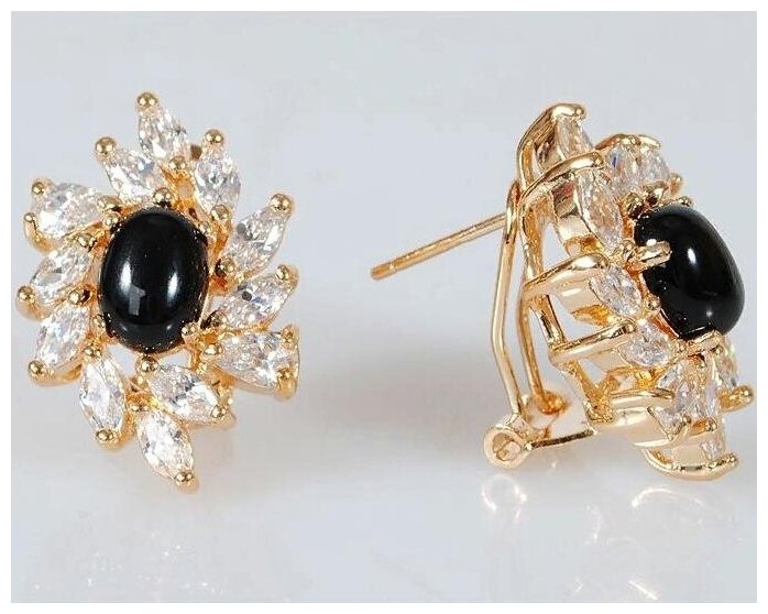 Серьги, оникс