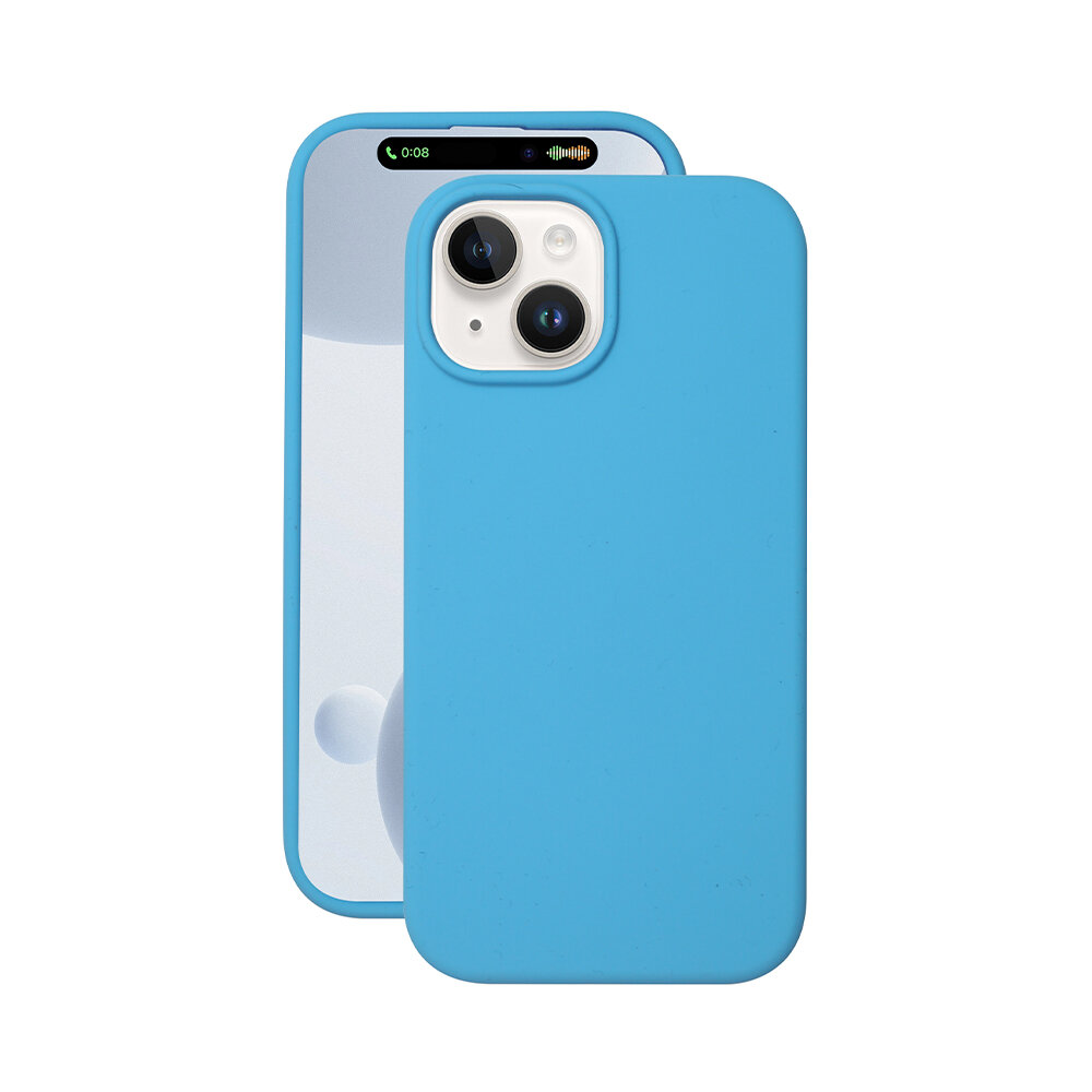 Чехол Liquid Silicone Case Pro для Apple iPhone 15, голубой, Deppa, Deppa 88417