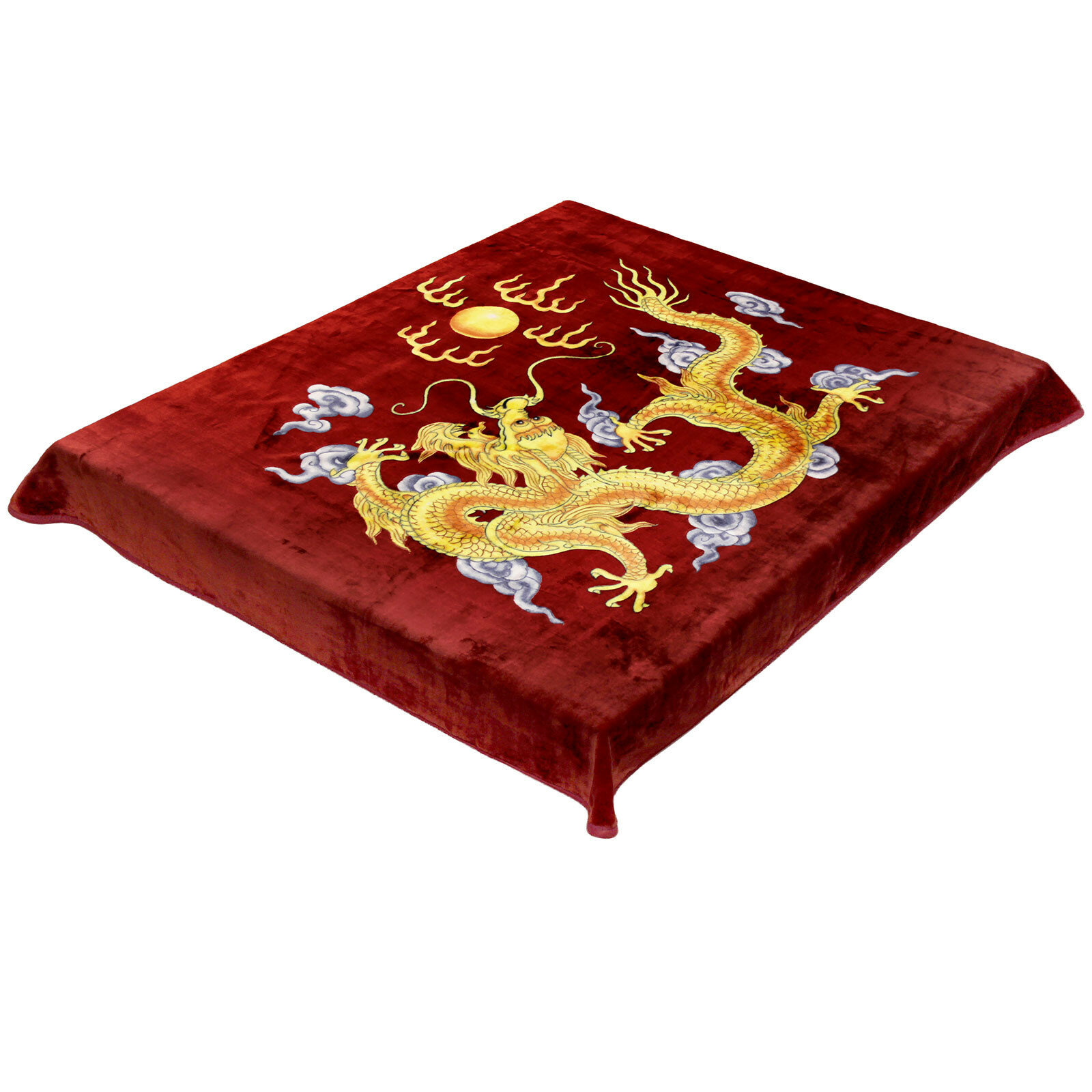 Пледы и покрывала Smoon Плед "Дракон" красный 200x240 евро Смун