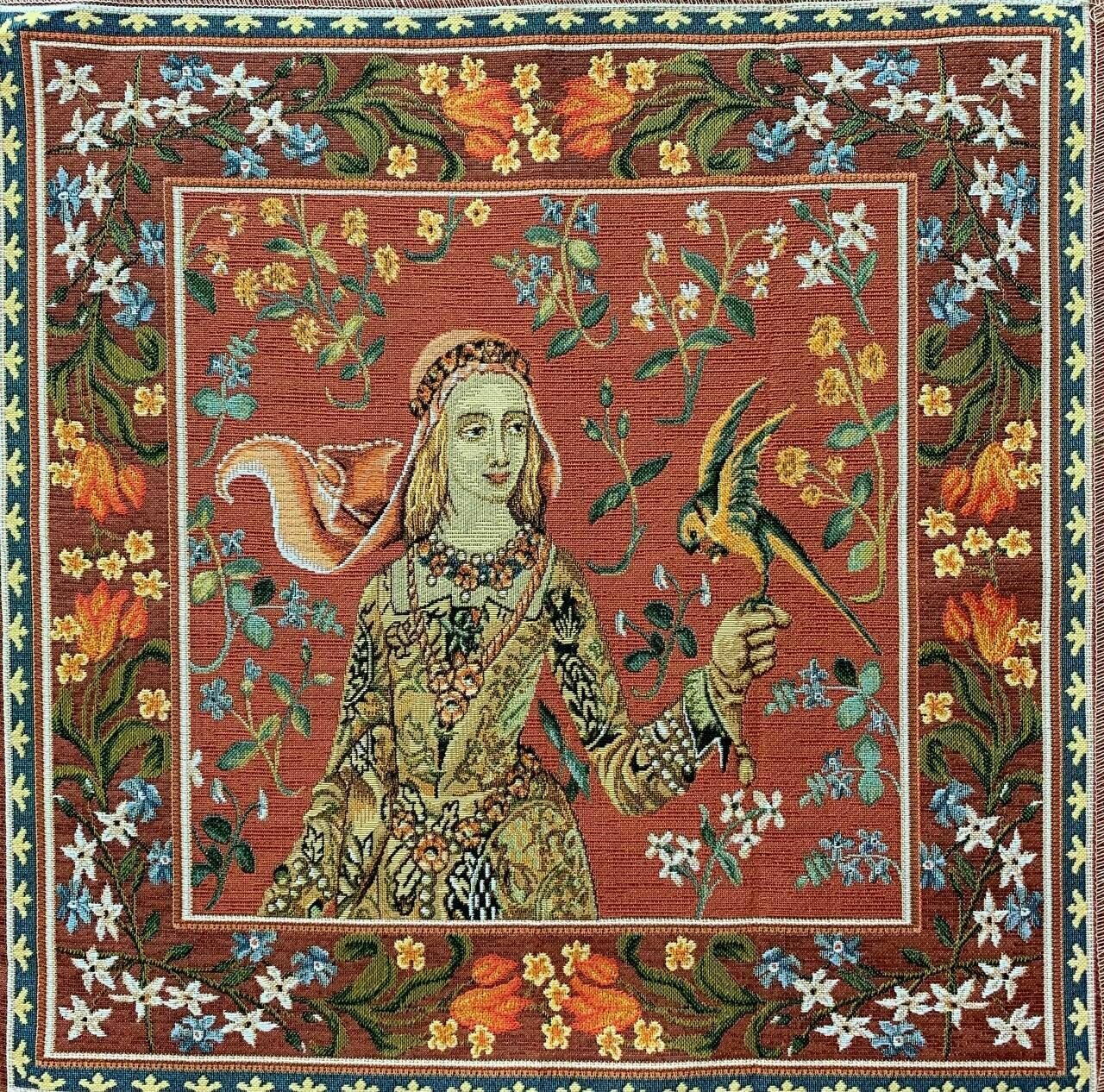 Гобелен, средневековый гобелен без рамы 45х45 см / "Гармония вкуса"