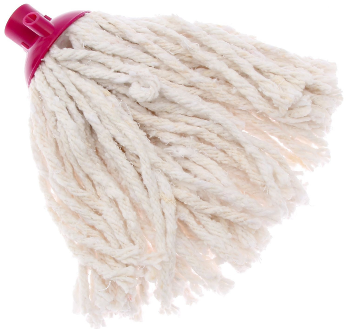 Насадка на швабру Вот! МОП КМВ003 веревочная хлопок полиэстер, белый 22.5х8.5х7см / товары для уборки