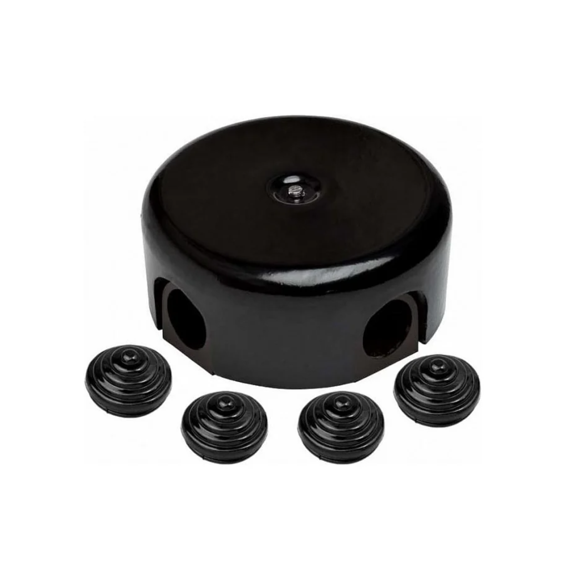 BIRONI Лизетта Керамика Черный Распред. коробка 78*30мм (4 ввода в комплекте)