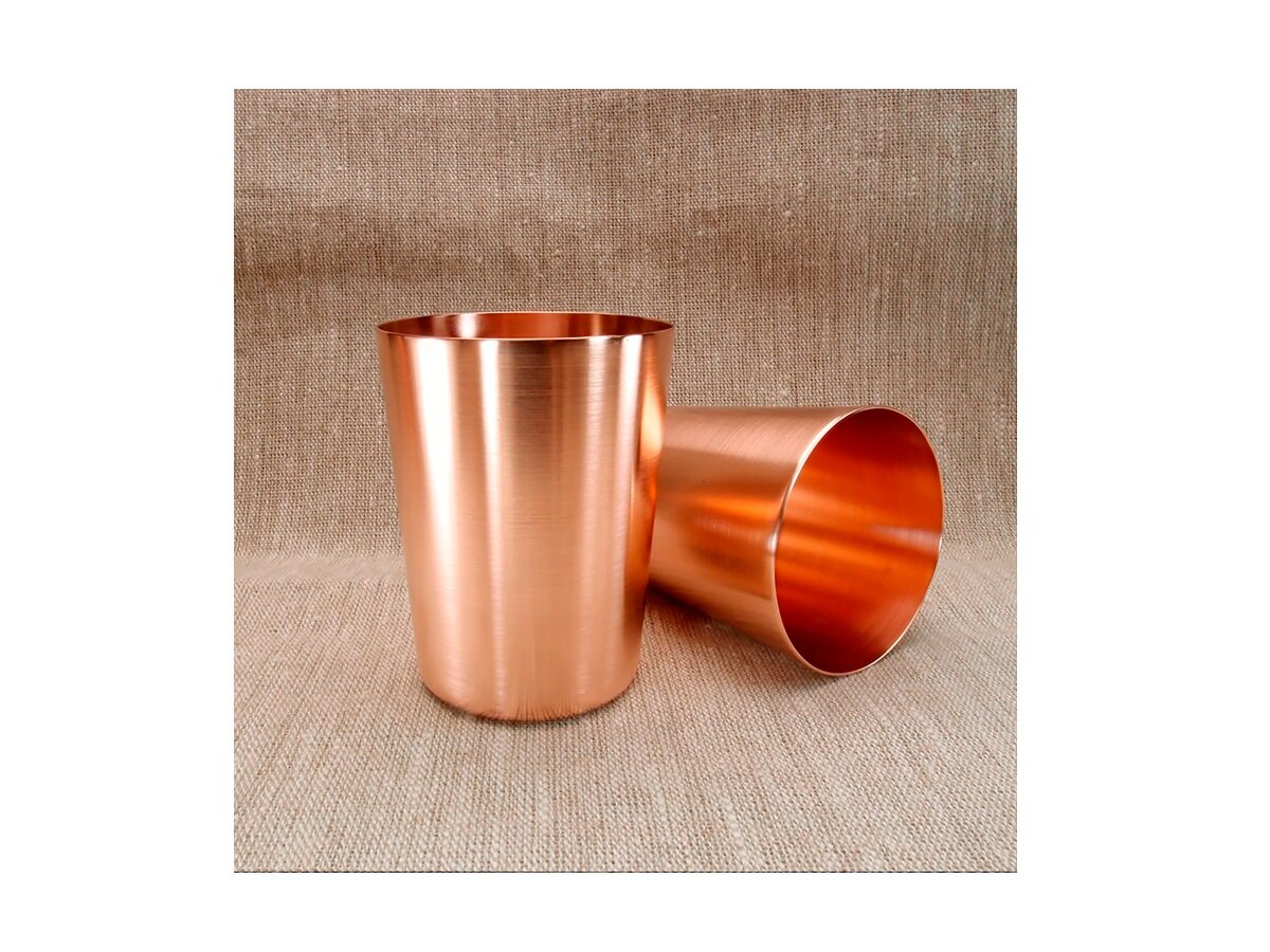 Медный стакан (высота 90 мм, диаметр 70 мм.), Мастерская Алёшиных, 1 шт.