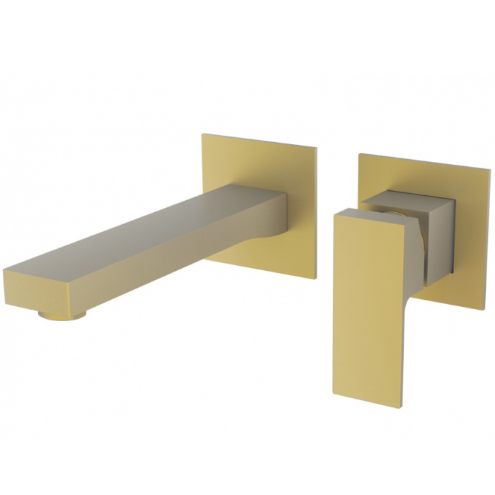 Смеситель для раковины настенный ViEiR V393513-S Золото матовое