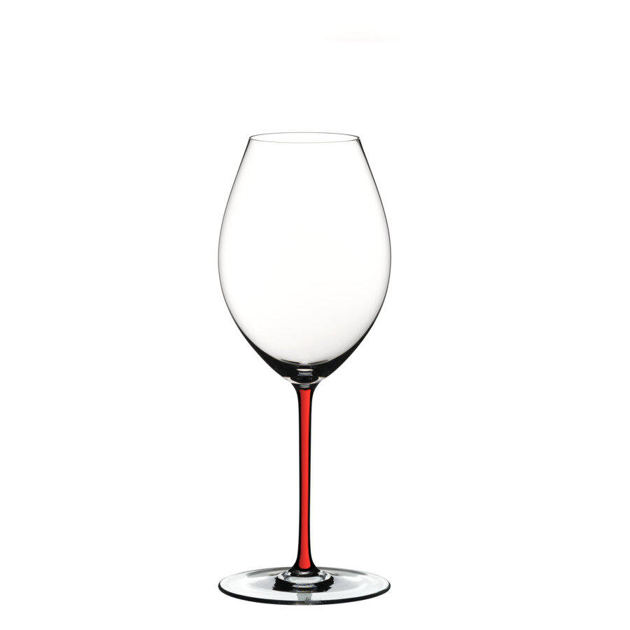 Бокал для красного вина Riedel Fatto a Mano Syrah 650мл, красная ножка, ручная работа, хрусталь