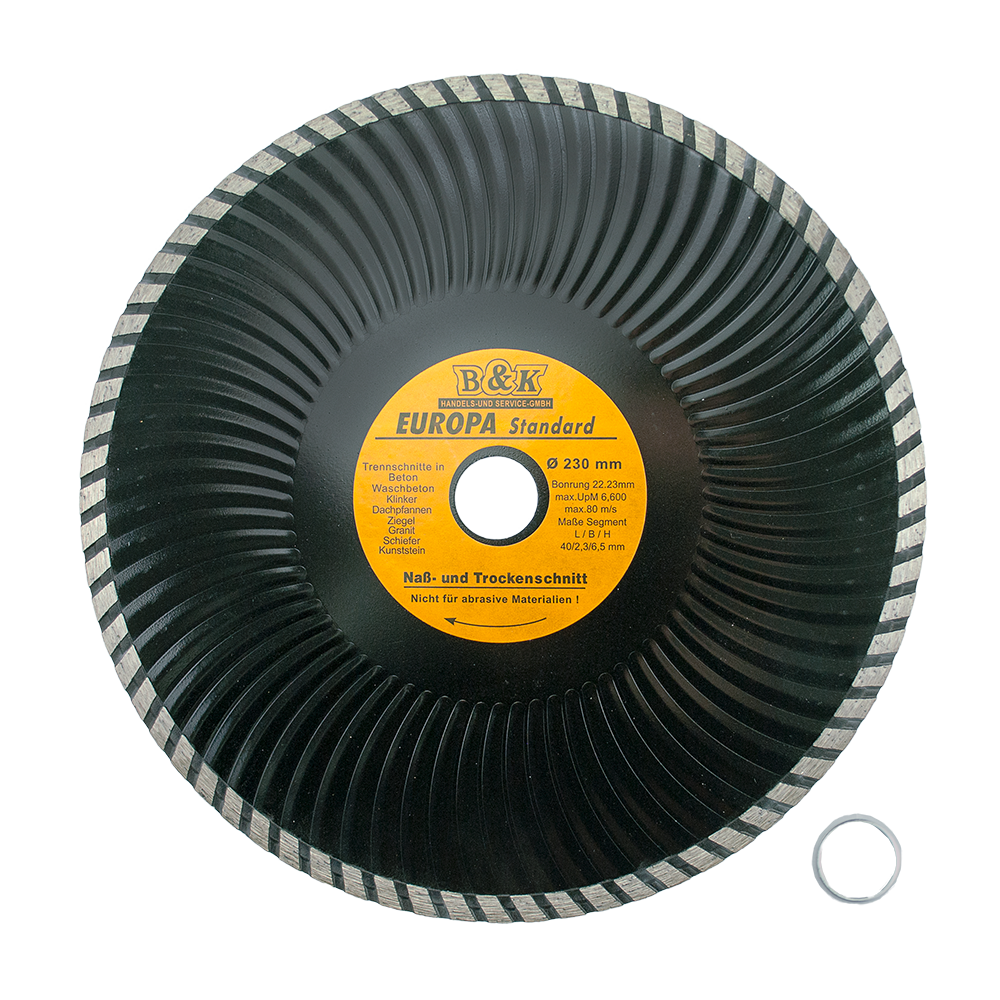 Диск алмазный "Europa" турбо-волна 230 х 22,23 мм TORGWIN S89642