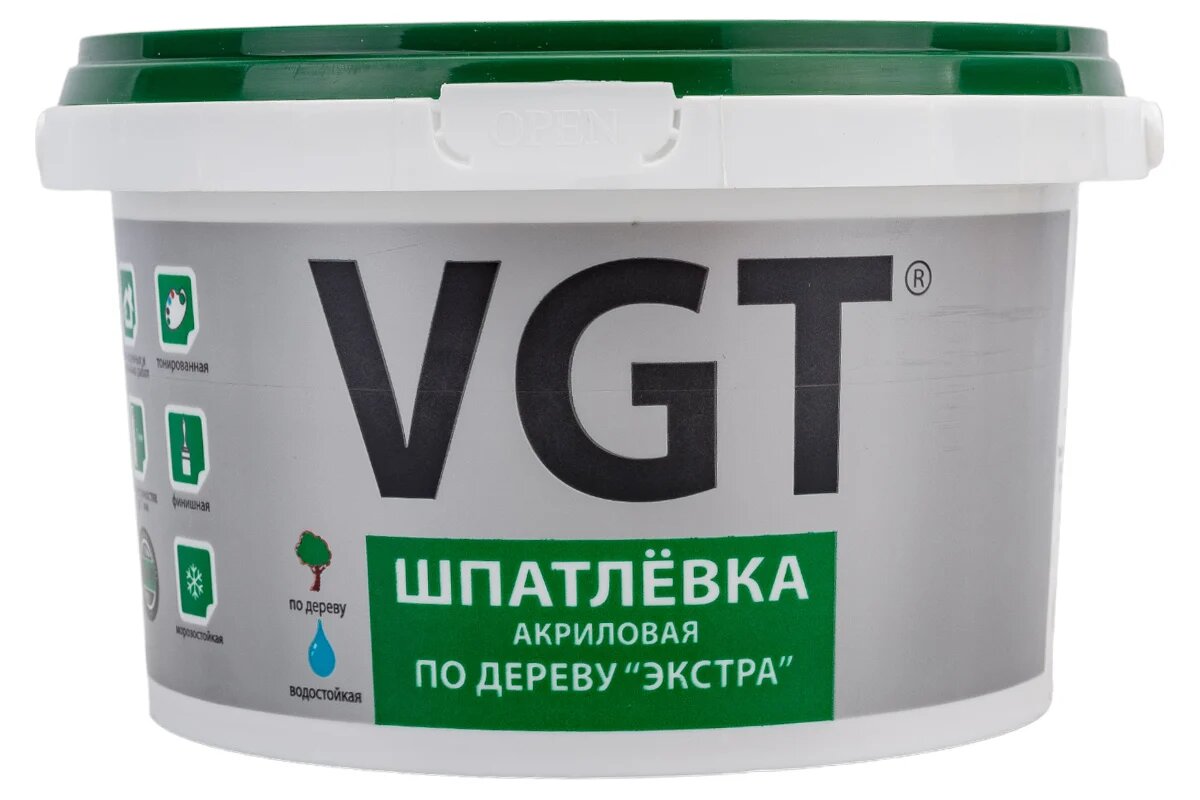 ВГТ шпатлевка экстра по дереву береза (1кг) финишная влагостойкая