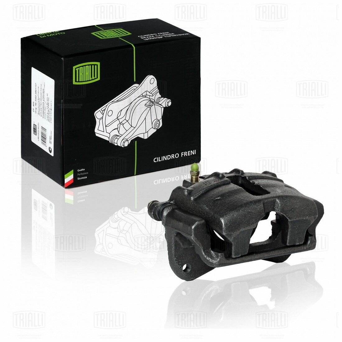 Суппорт передний правый Trialli CF402 Black d 57мм в сборе со скобой для Gaz ГАЗ 3302 Газель правый, ГАЗ-3110 левый, Gazelle Business, Gazelle Next (13-)