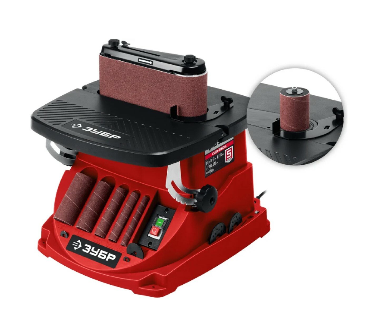 Осцилляционный шпиндельно-ленточный шлифовальный станок ЗУБР 650 вт СШО-650Л