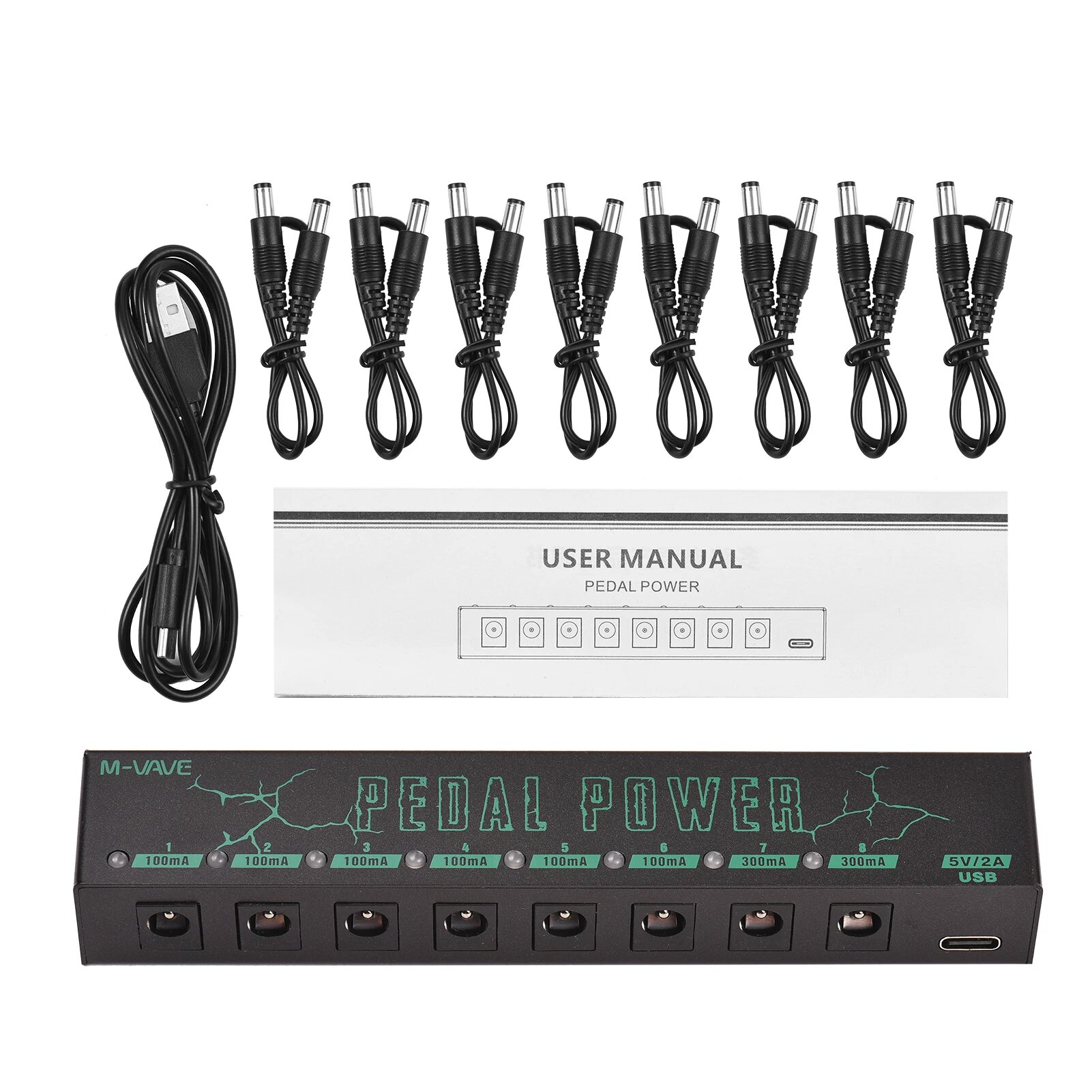 Блок питания для гитарных педалей M-VAVE PEDAL POWER 9В 8 выходов