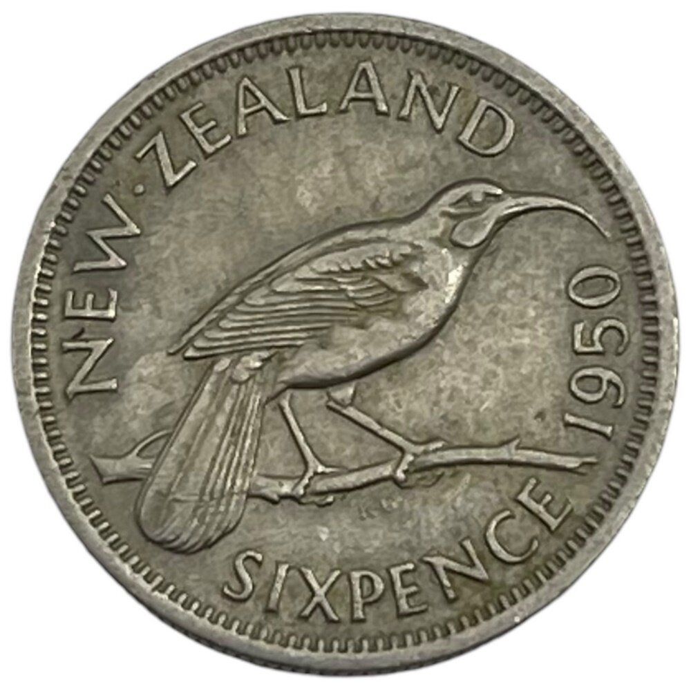 Новая Зеландия 6 пенсов 1950 г.