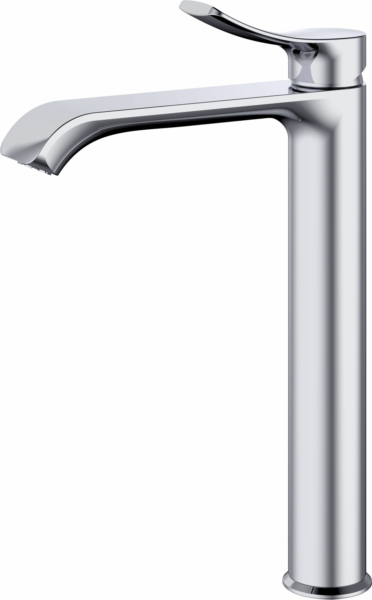 Смеситель для раковины, для накладной чаши-раковины, высокий, латунный, хромированный. HAIBA HB11553