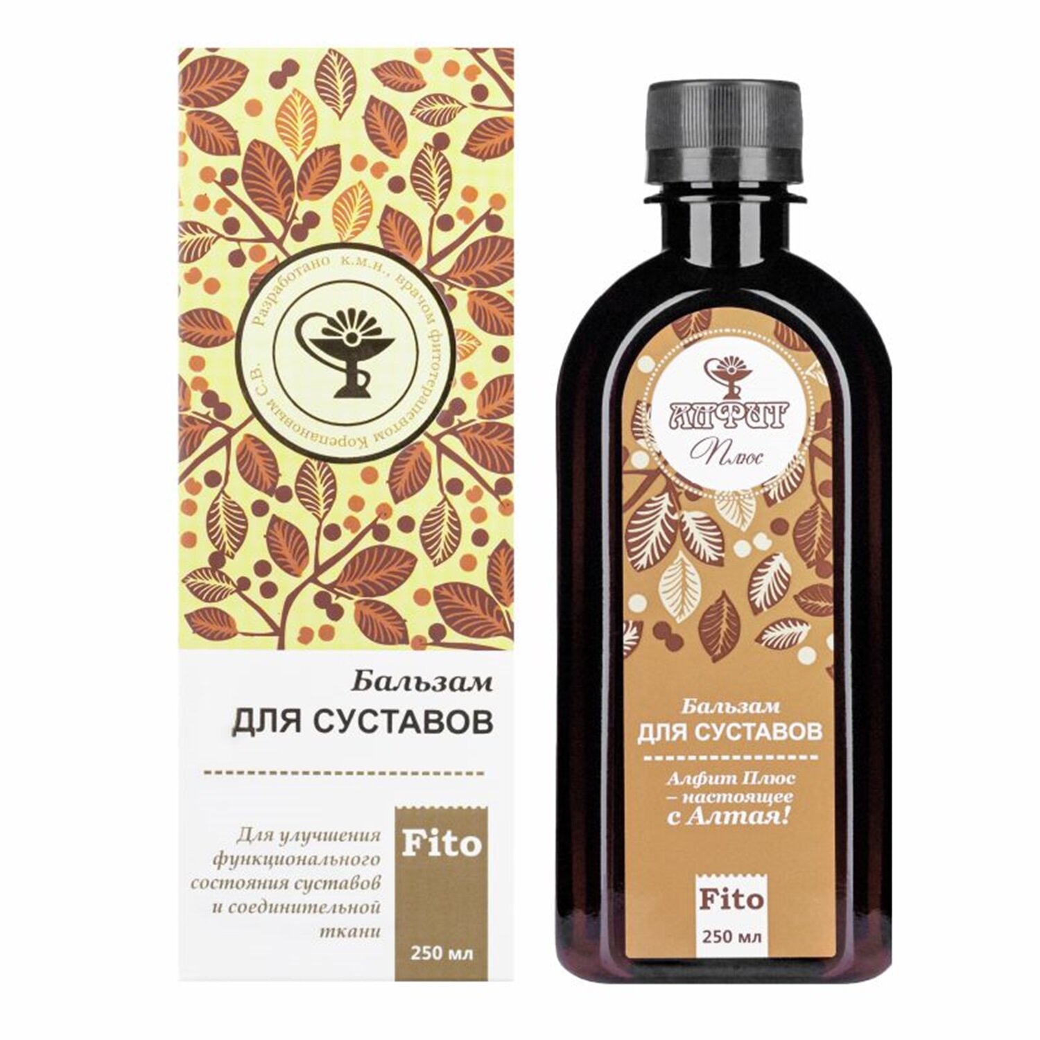 "Для суставов" безалкогольный бальзам от бренда "Алфит Плюс", объем 250 мл