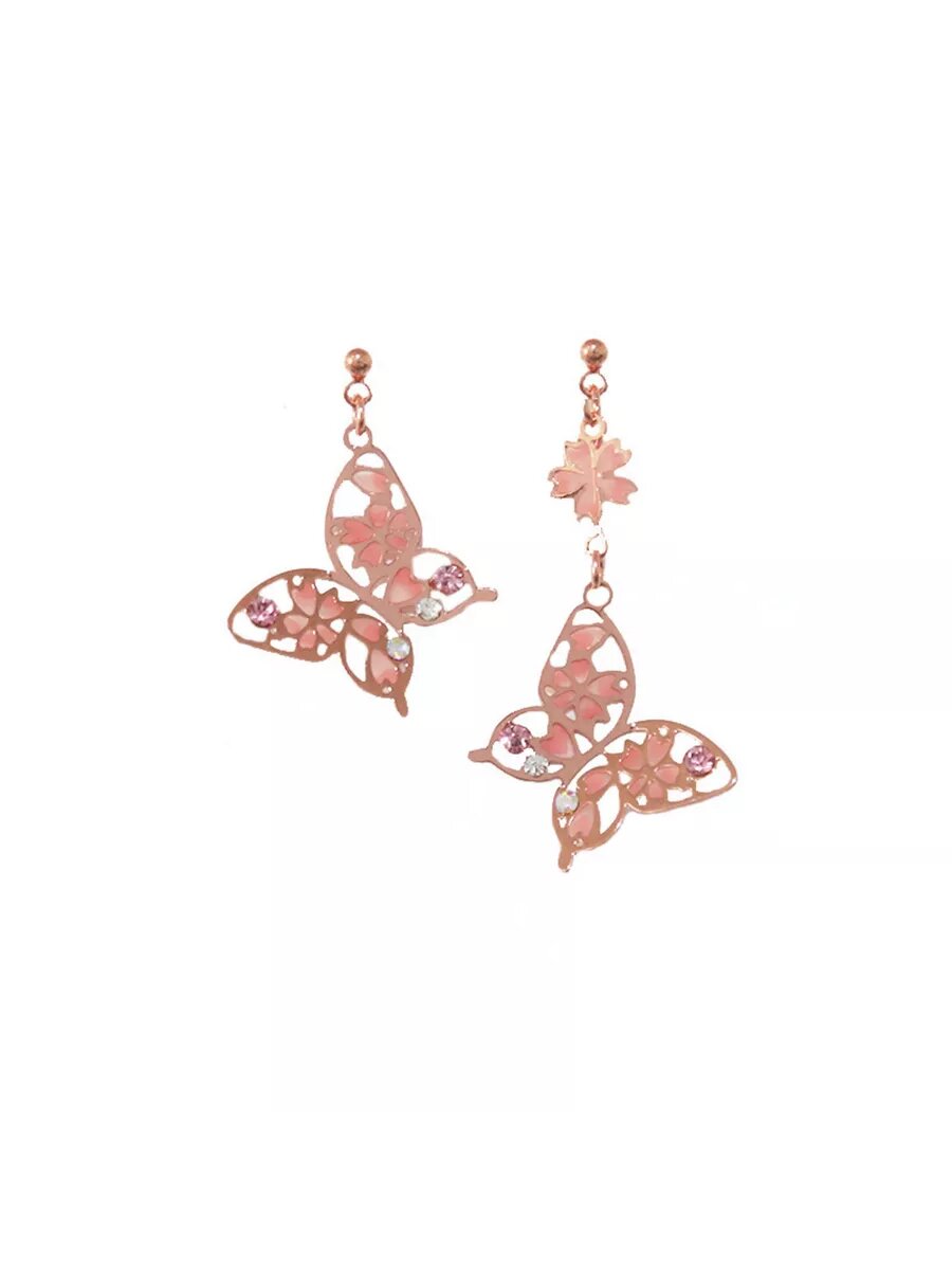 Серьги пусеты, эмаль