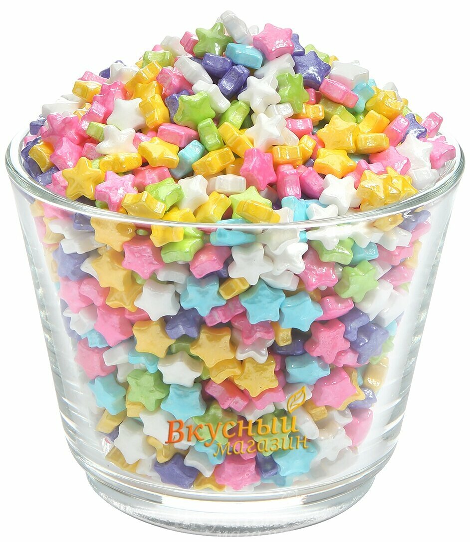 Декор Звезды разноцветные Sweet bear, 50 гр. (Набор из 4 шт.)