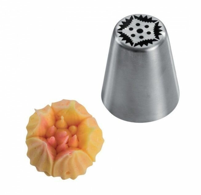 Насадка кондитерская Тюльпан с зубчиками, верх d-22мм, низ d-37мм, h-43мм