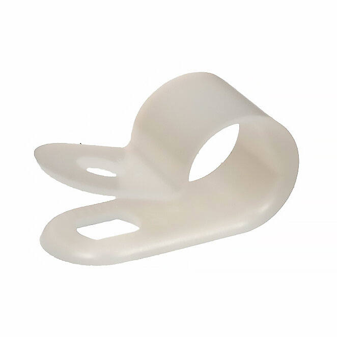 Скоба REXANT под винт белый 6 мм